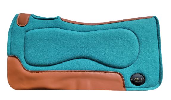 1" thick - 28"Lx30"W - Wool Blend with Gel - Teal – Phoenix Equine